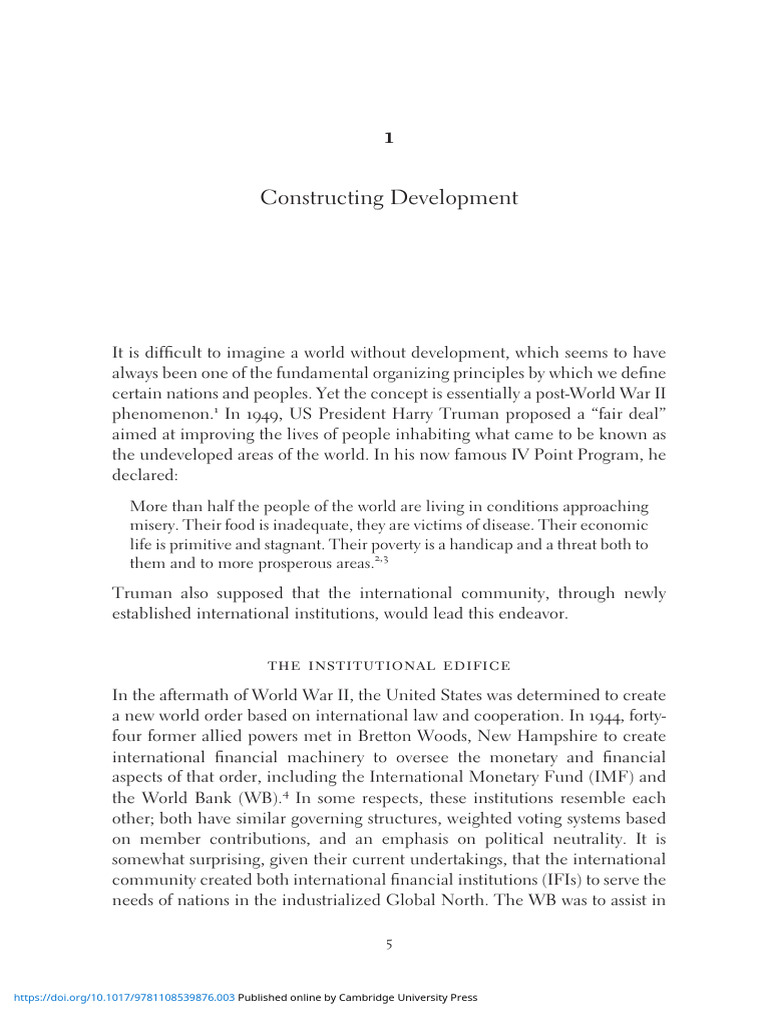 Development Disrupted - CH - I - Constructing - Development | PDF ...