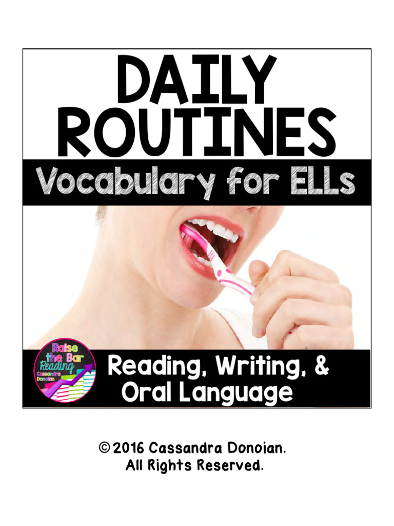 Daily Routines Vocabulary | Download Free PDF | Flashcard | Human ...