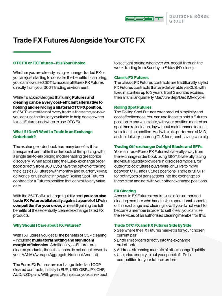 360T FactCard FX-Futures-1 | PDF | Futures Contract | Over The Counter ...