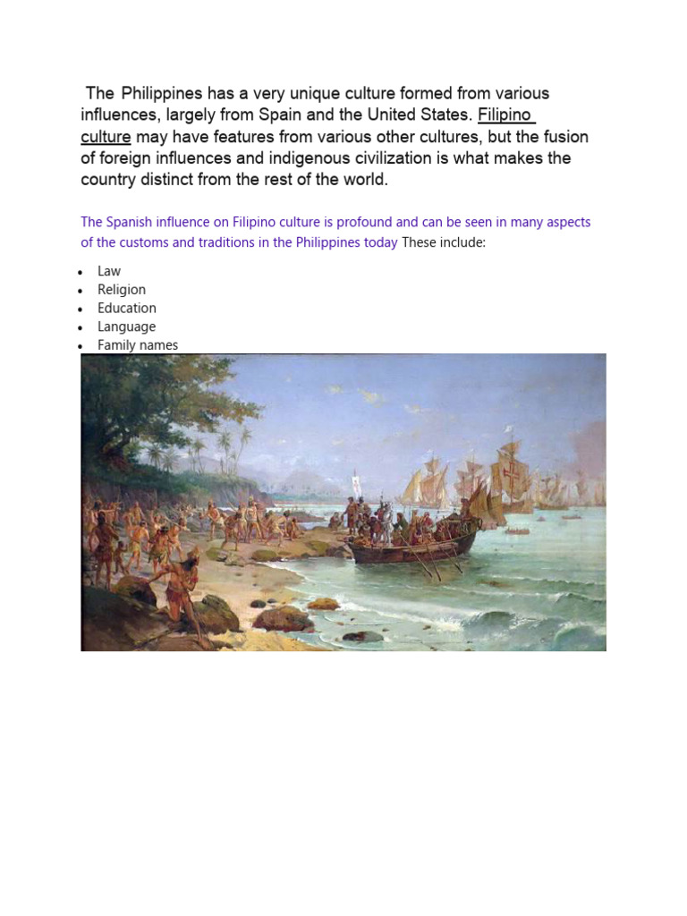 The Philippines Has A Very Unique Culture Formed From Various ...