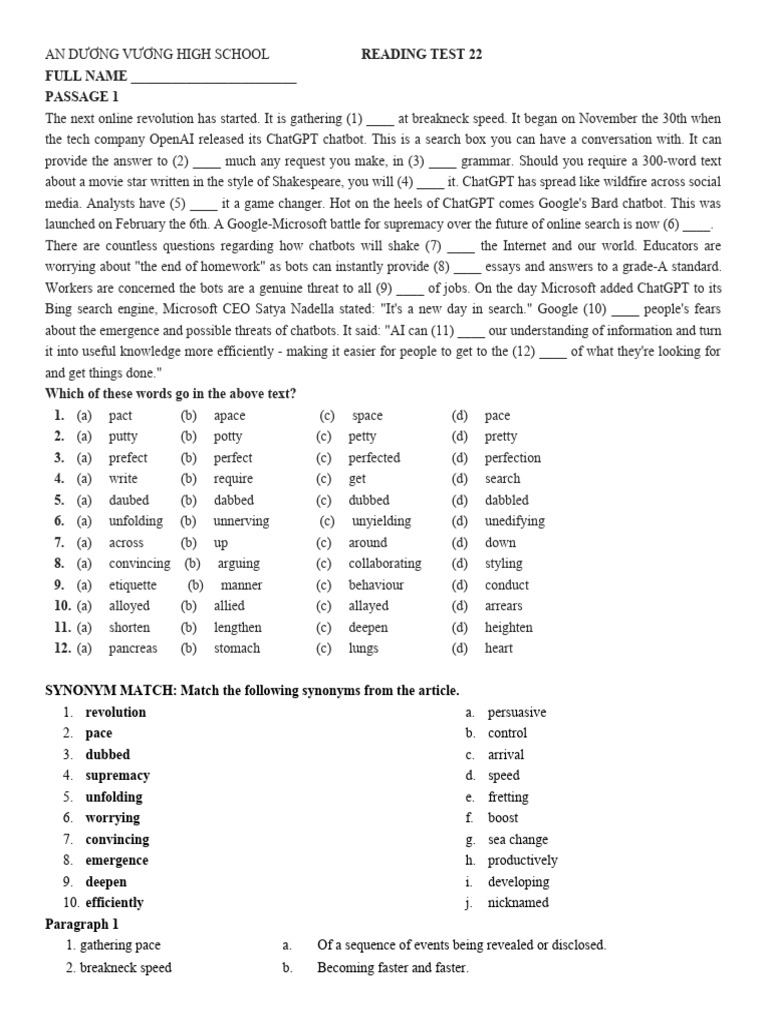 35 T Reading Test 21 Chat GPT | PDF
