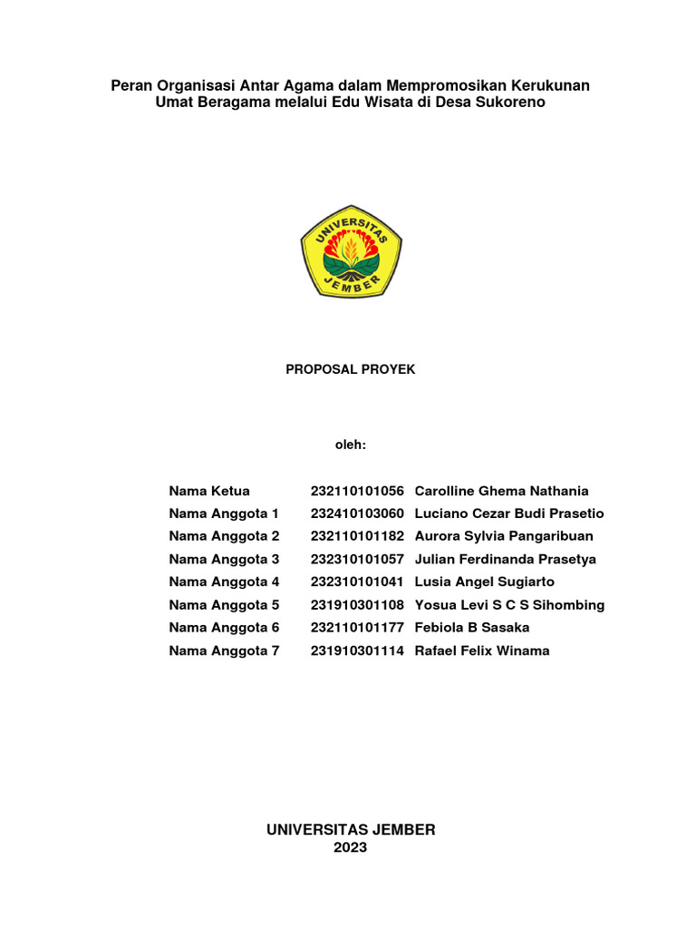 Proposal MKWK Kelompok 2 | PDF