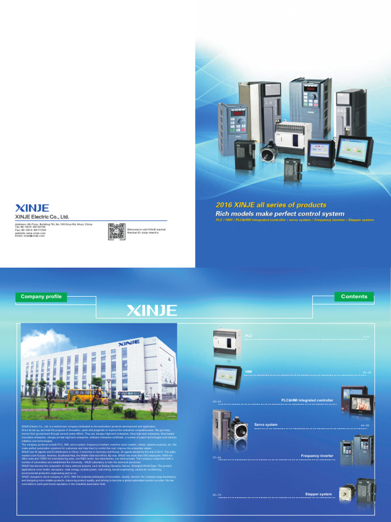 XINJE Catalogue 2016 | PDF | Programmable Logic Controller | Computer Network