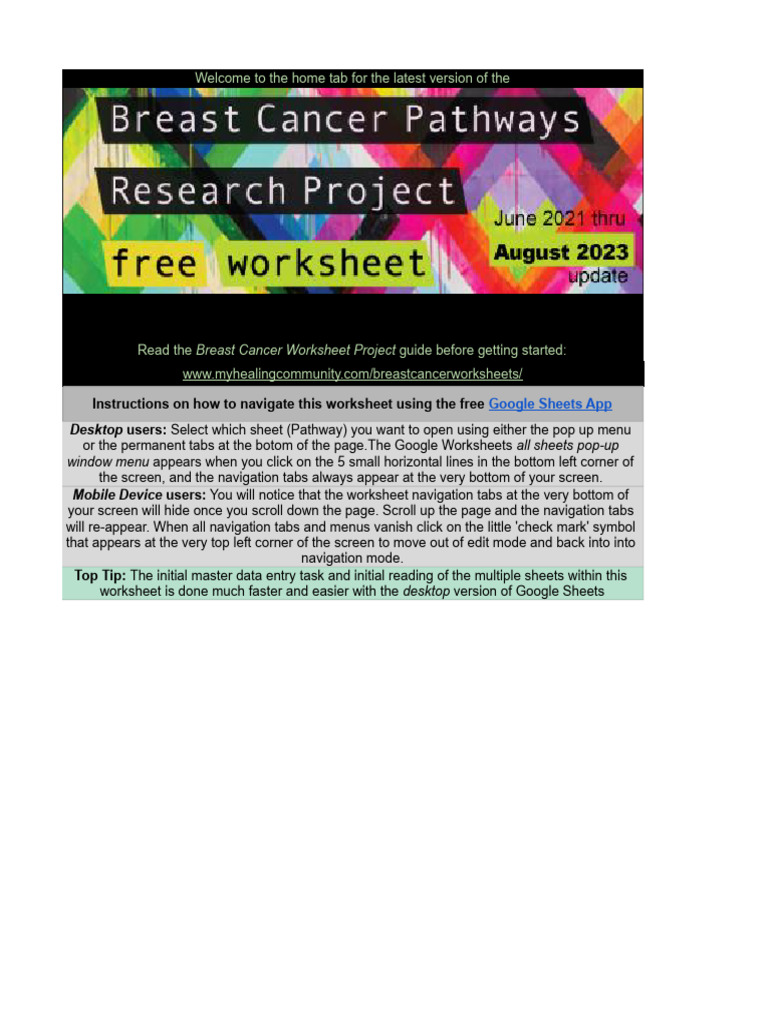 Breast Cancer Worksheet Guide | PDF | Epidermal Growth Factor Receptor ...