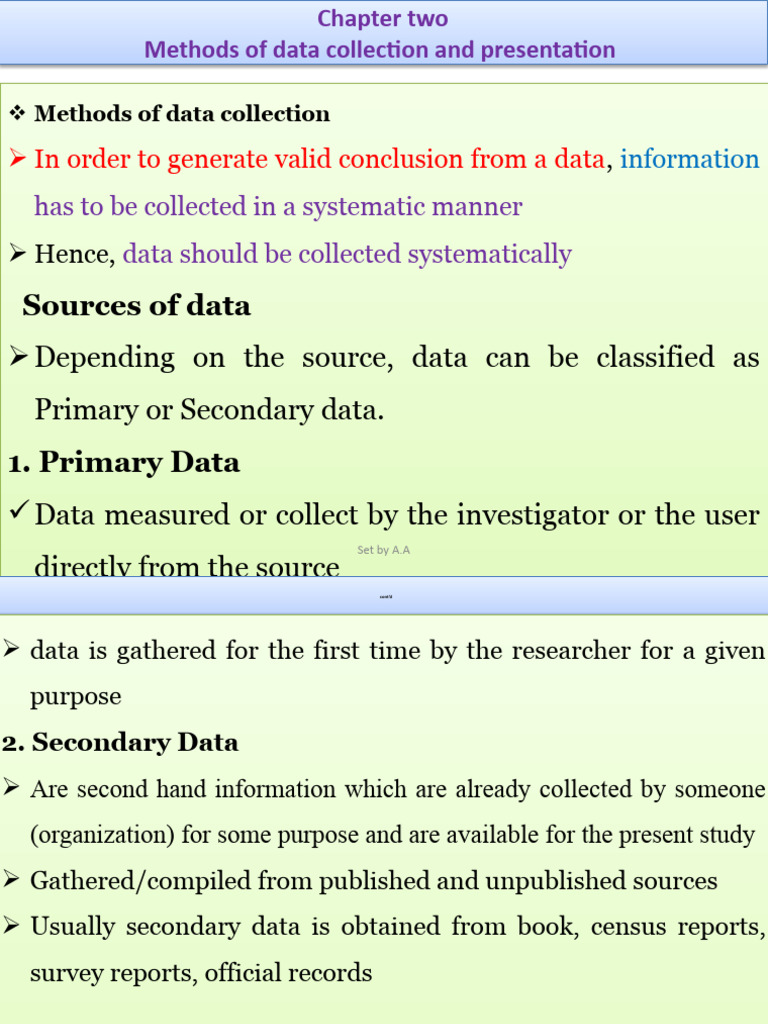 Chapter 2 Methods of Data Collection and Presentation | PDF | Histogram | Pie Chart