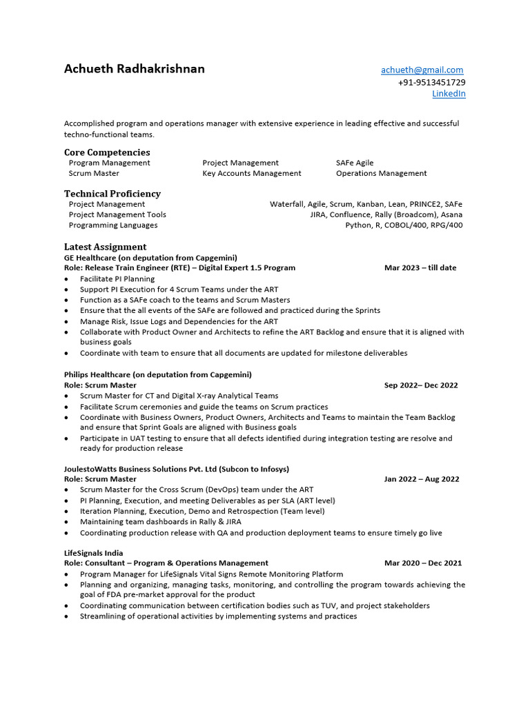 CV Ar 2023 | PDF | Scrum (Software Development) | Computing