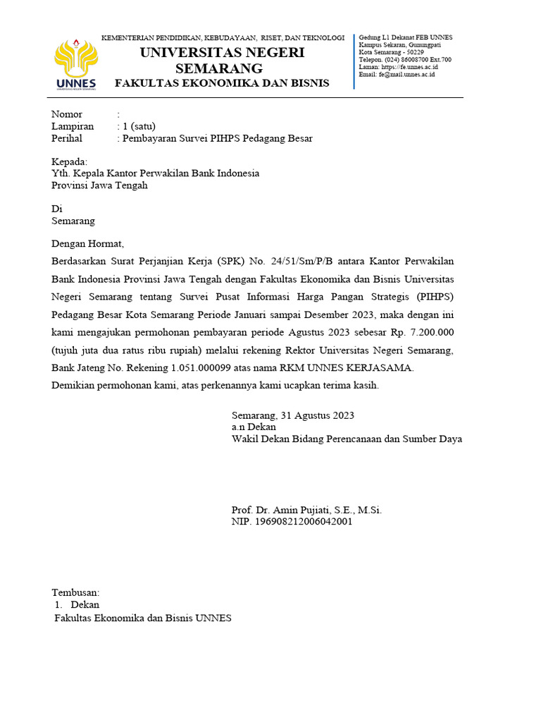 KOp Surat FEB Terbaru | PDF