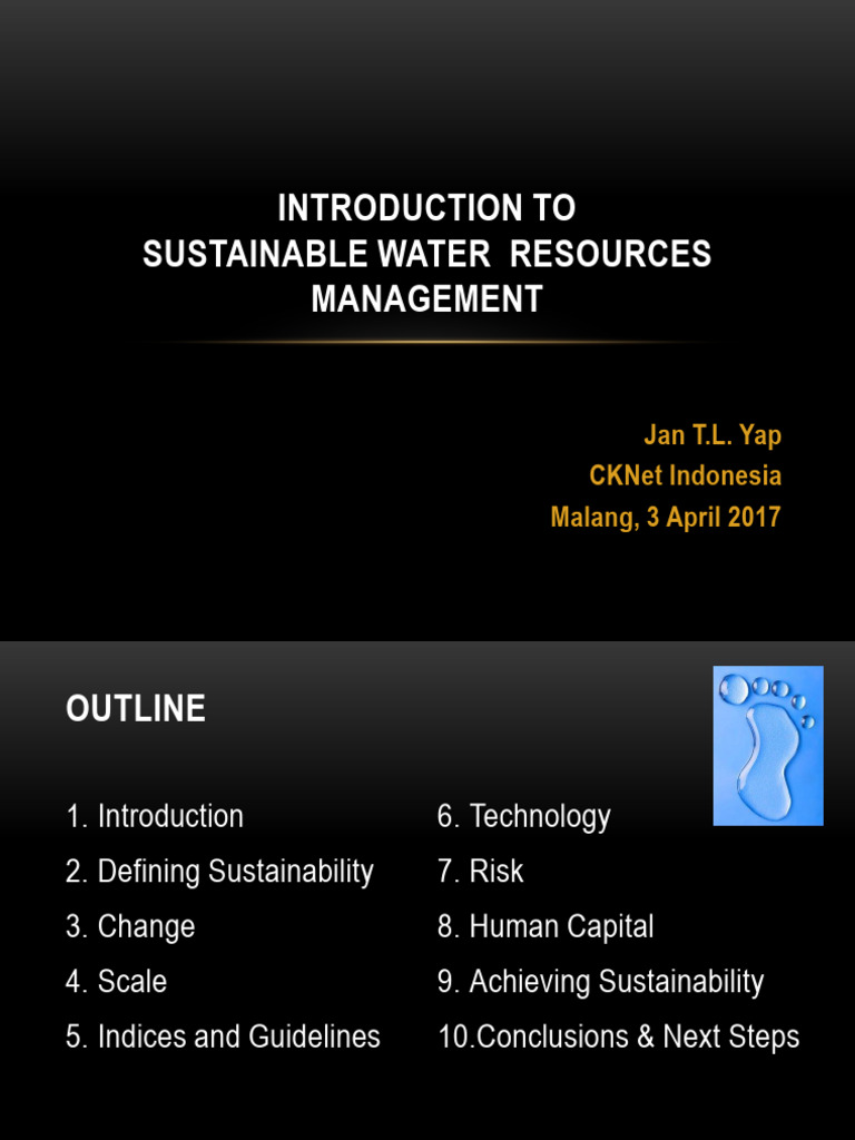 Sustainable Water Resources Management | PDF | Sustainability | Water ...