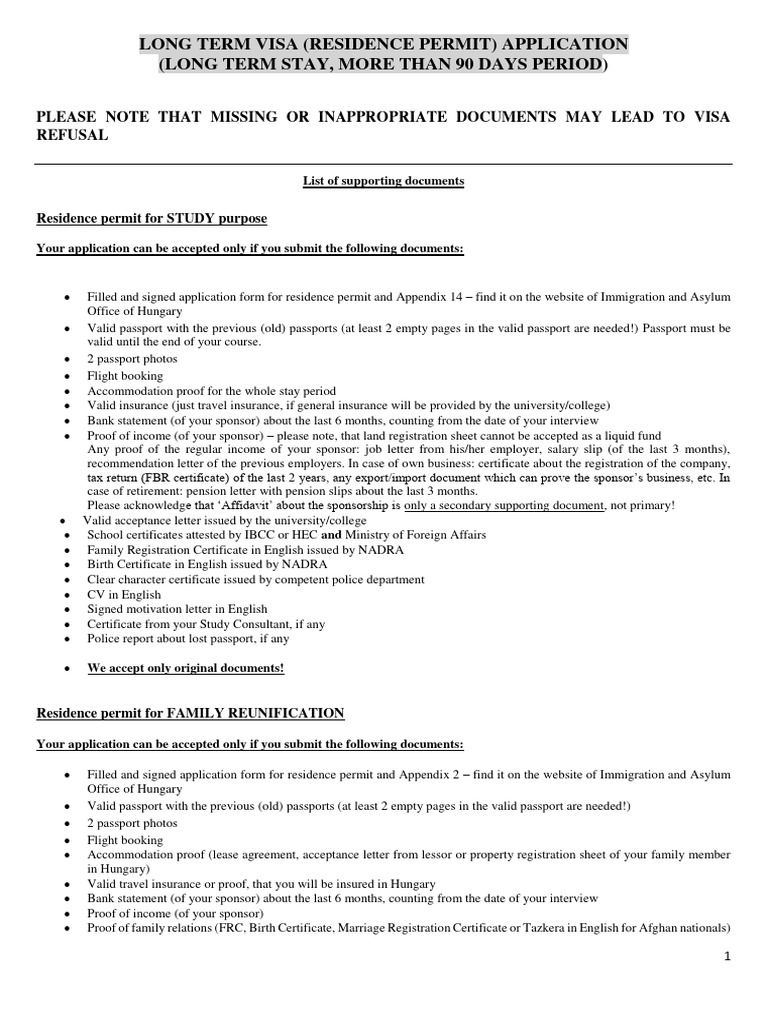 VISA Checklist | Download Free PDF | Travel Visa | Passport