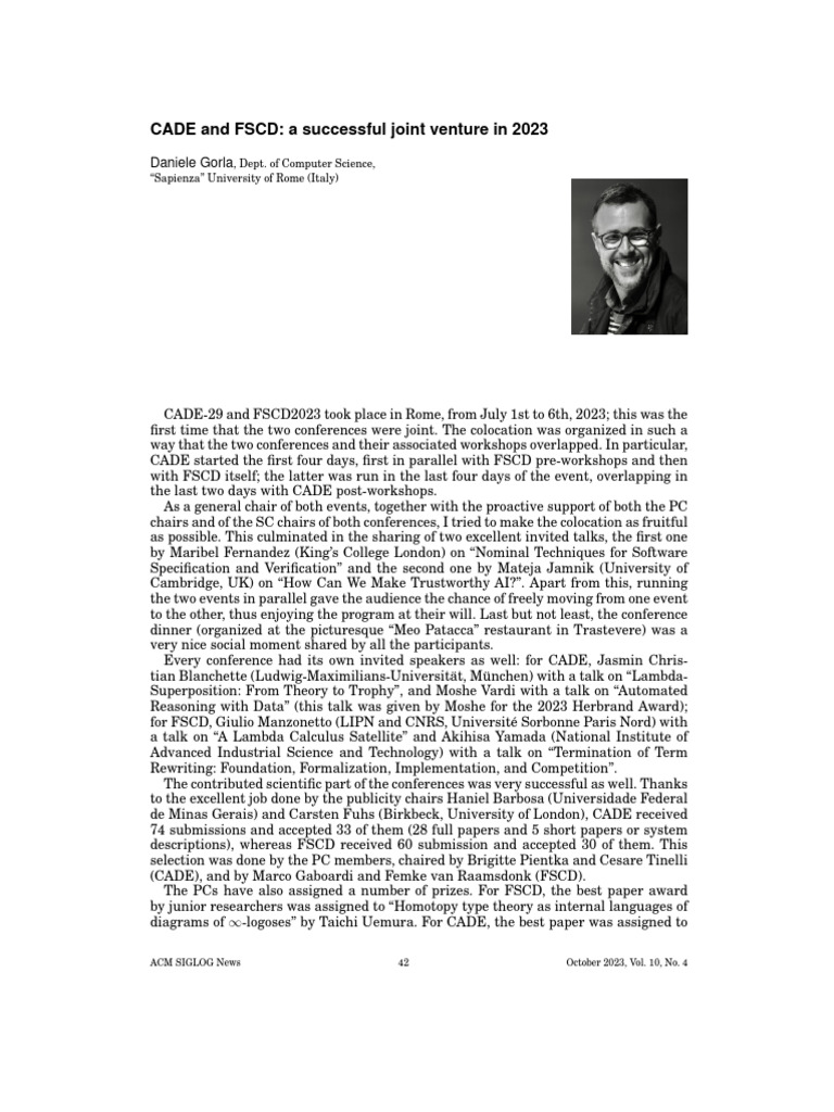 CADEFSCDrep | PDF | Mathematical Logic | Software Engineering CADEFSCDrep | PDF | Mathematical Logic | Software Engineering