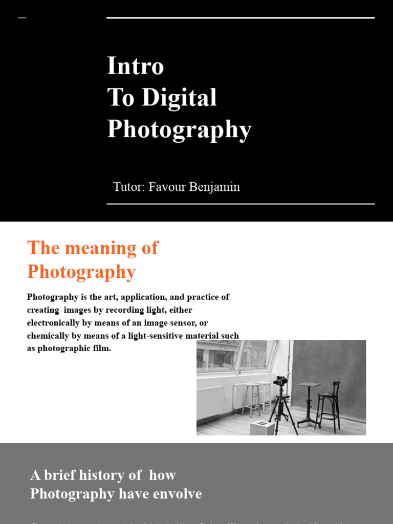 Intro To Digital Photography | PDF | Camera | Digital Single Lens Reflex Camera