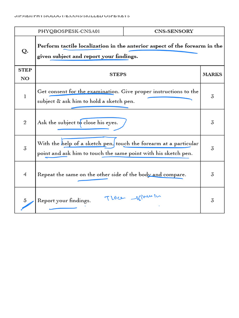 Cns and Git Skilled Ospe Mbbs 2022-2023 | PDF | Human Leg | Anatomical Terms Of Motion