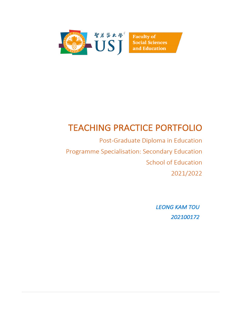 Teaching_Practice_Portfolio_Template English 2021-2022 | PDF | Lesson ...