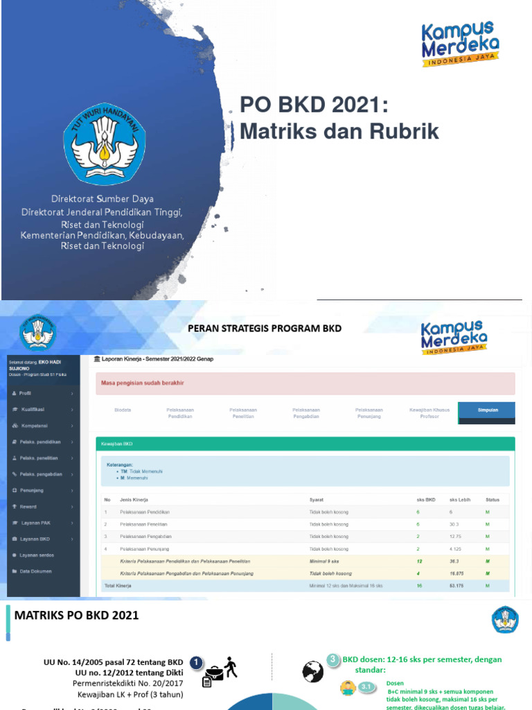 Rubrik PO BKD Dosen 2024 dan 2025 | PDF | Karier & Perkembangan