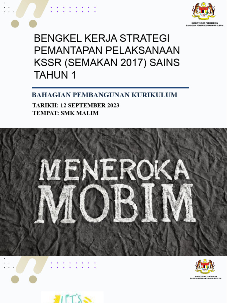 SESI 7 - Meneroka MOBIM Sains Tahun 1 | PDF