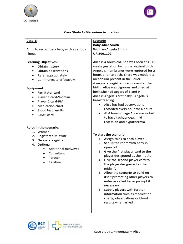 Case Study 1 - NEONATAL | PDF | Childbirth | Neonatal Intensive Care Unit