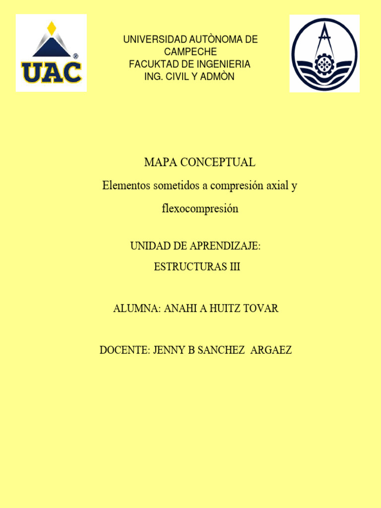 Elementos Sometidos A Compresión Axial y Flexocompresión | PDF ...