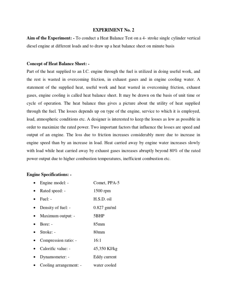 Exp 2 IC Printed | PDF | Engines | Mechanical Engineering