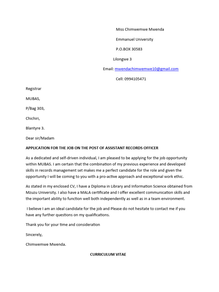 MUBAS Vacancy | PDF | Libraries | Information Science