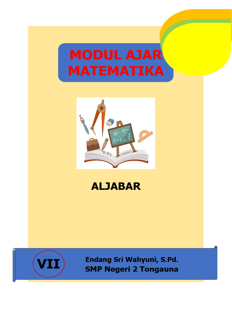 Modul Ajar Matematika - Modul Ajar Matematika Aljabar - Fase D (1) (4 ...