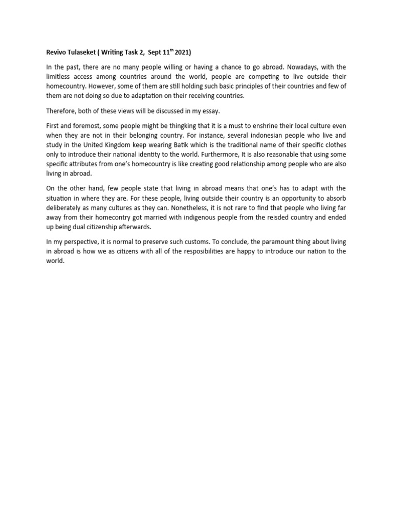Revivo Writing Task 2 YIB | PDF