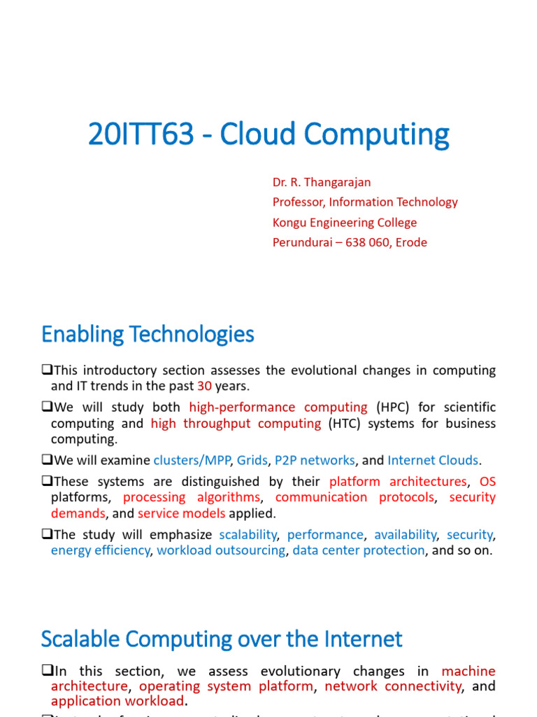 Cloud Computing - Unit-1 | PDF | Graphics Processing Unit | Virtual Machine