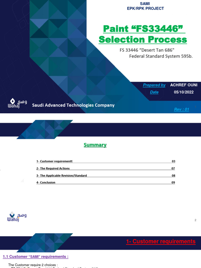 Paint "FS33446" Selection Process | PDF | Computing