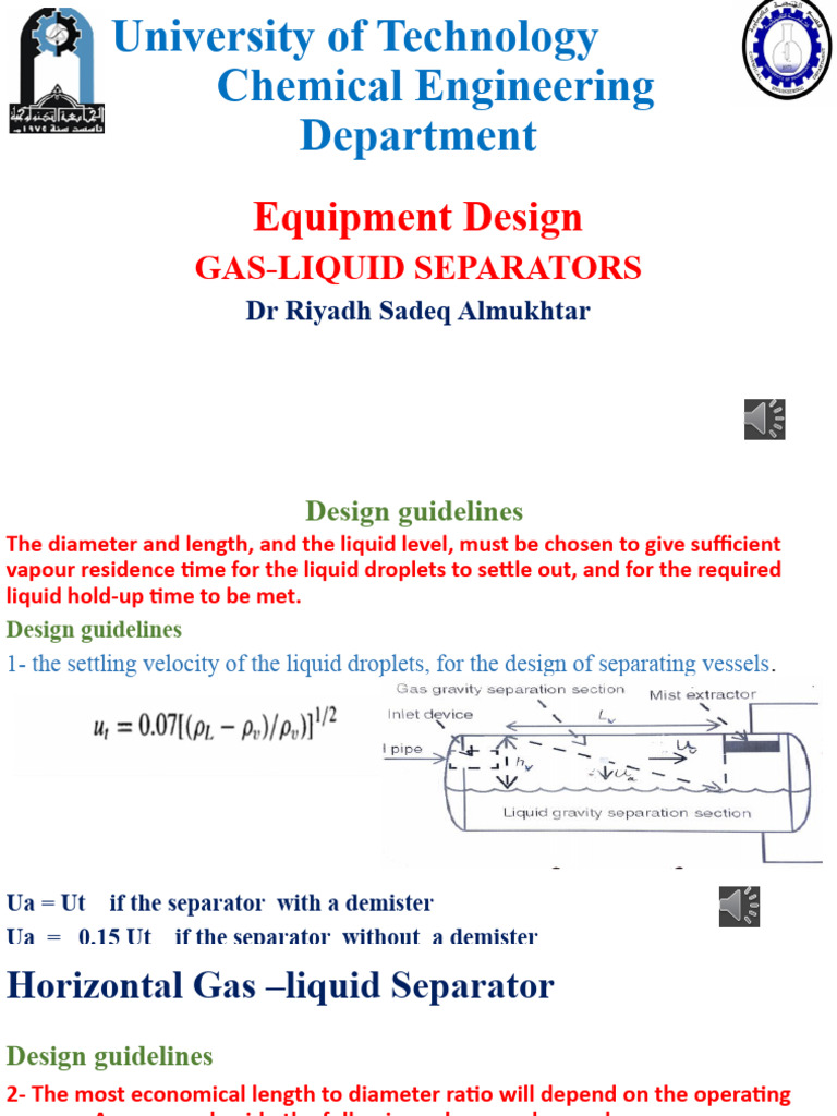 Gas - Liquid Sep Horizental | PDF | Technology & Engineering