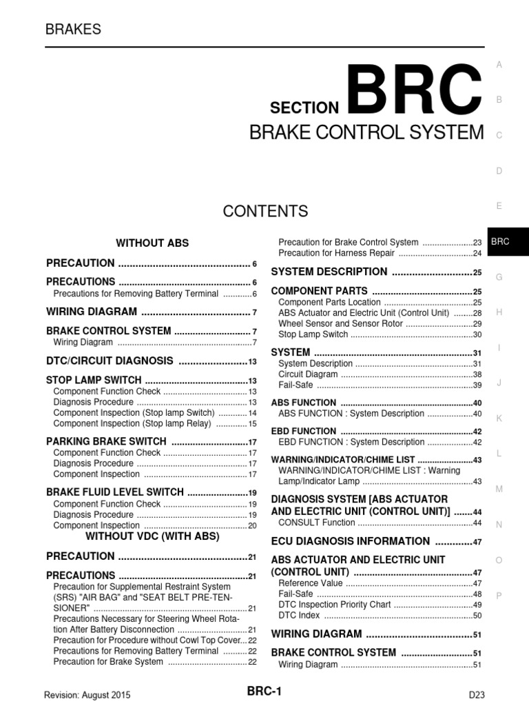 BRC | PDF | Anti Lock Braking System | Switch