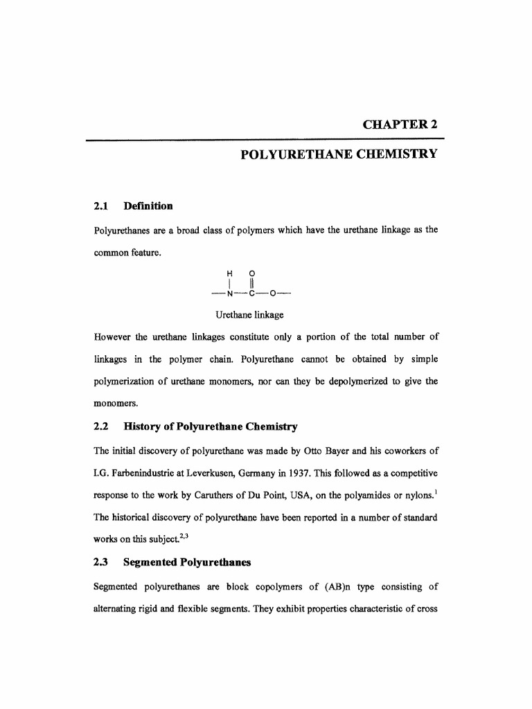 PU Chemistry | PDF | Polyurethane | Copolymer