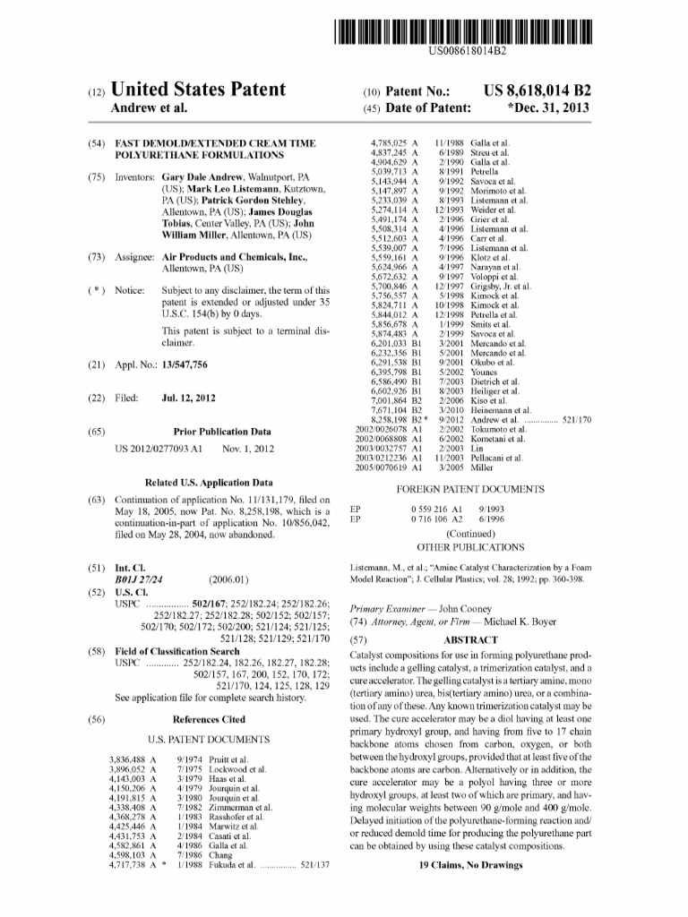 Fast Demold Polyurethane Formulations | PDF | Polyurethane | Chemical ...