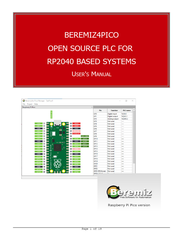 Beremiz4Pico User Manual | PDF | Programmable Logic Controller | Programming