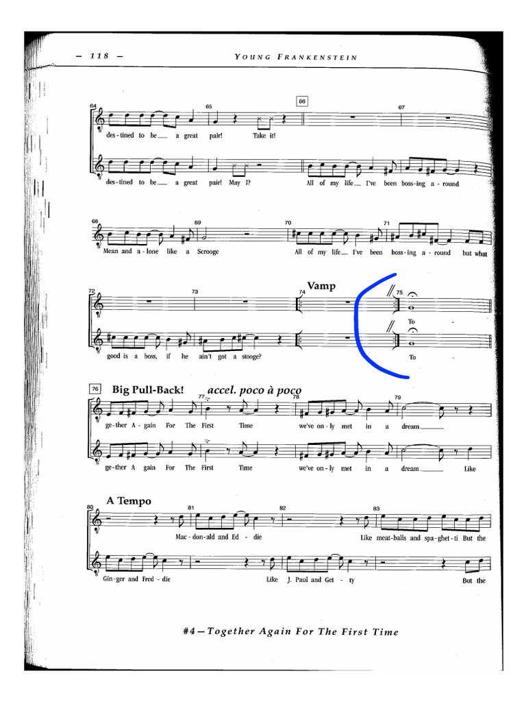 Together Again Audition Cut From Young Frankenstein | PDF