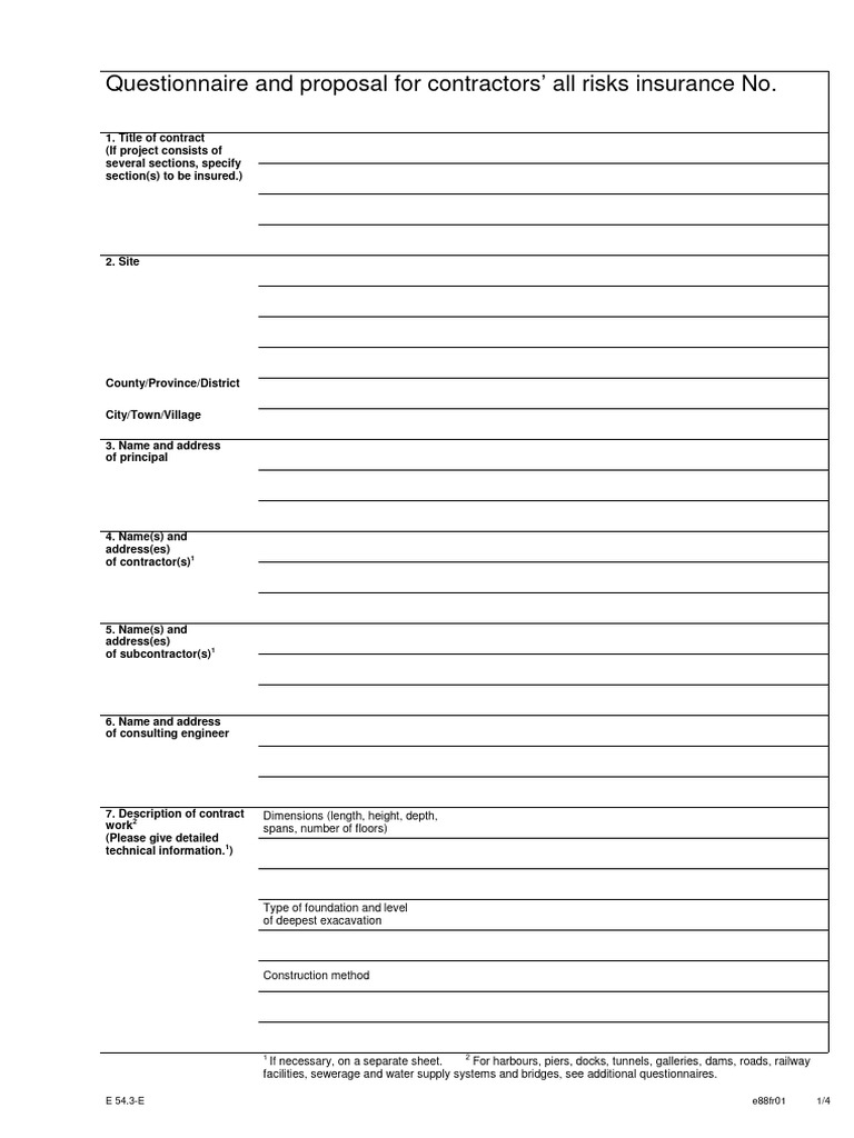 CAR Proposal English | PDF | Flood | Insurance