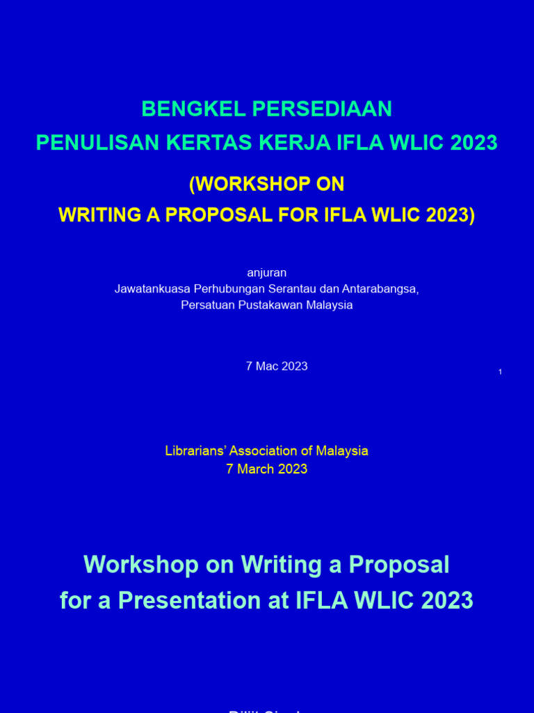 Bengkel Persediaan Penulisan Kertas Persidangan IFLA | PDF | Human Communication