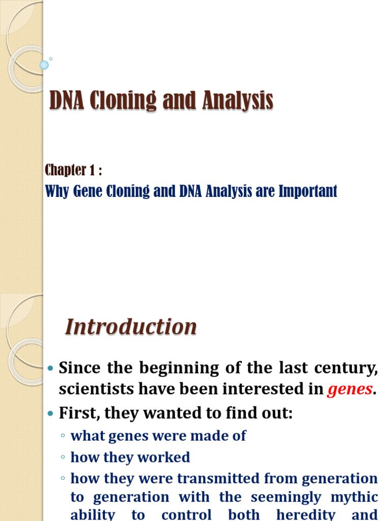 1 Gene Manipulation Introduction | PDF | Polymerase Chain Reaction | Molecular Cloning