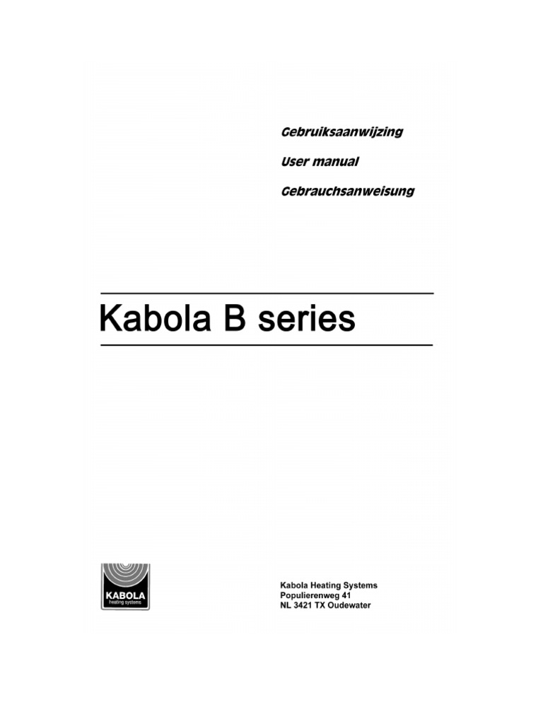 Kabola B Series | Download Free PDF | Chimney | Boiler