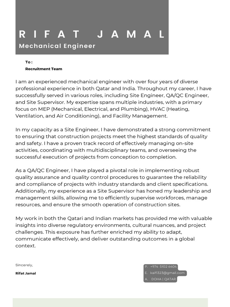 R Jamal Resume | PDF | Quality Assurance | Engineering