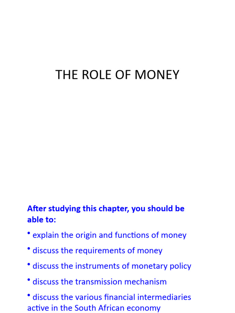 The Role of Money | PDF | Money | Money Supply