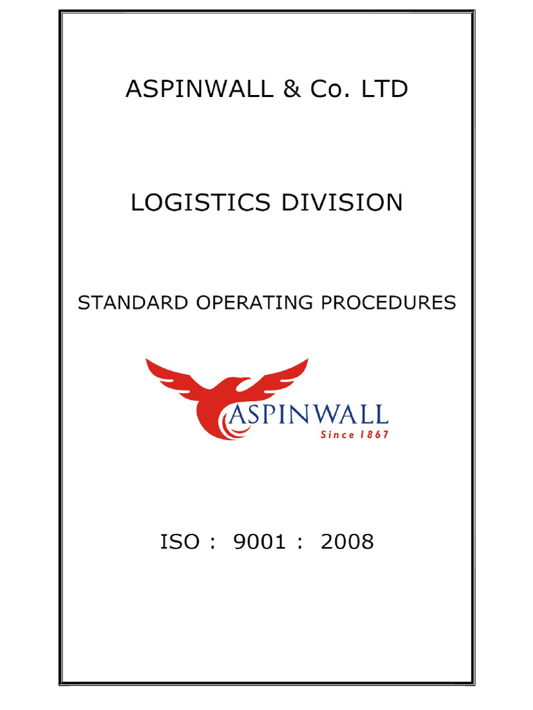 Logistics Division SOP Template | PDF