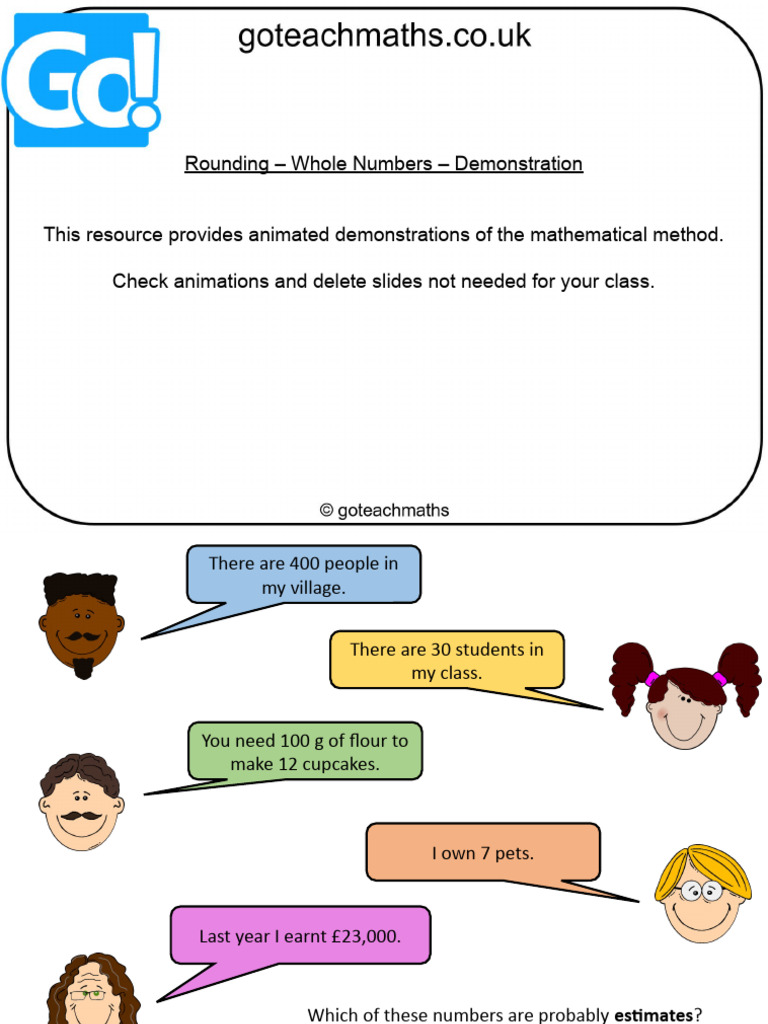 Rounding Whole Numbers Demonstration | PDF | Mathematics
