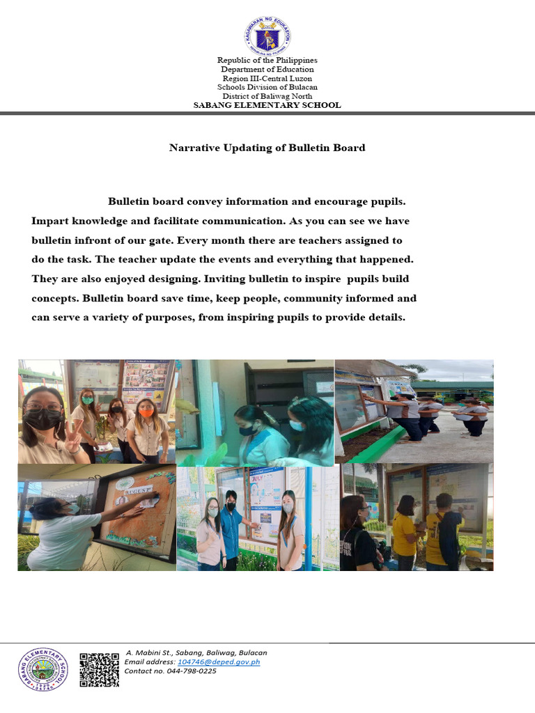Monthly Bulletin Board Updates | PDF
