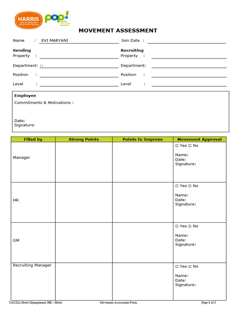 Employee Movement Evaluation | PDF | Human Resource Management ...