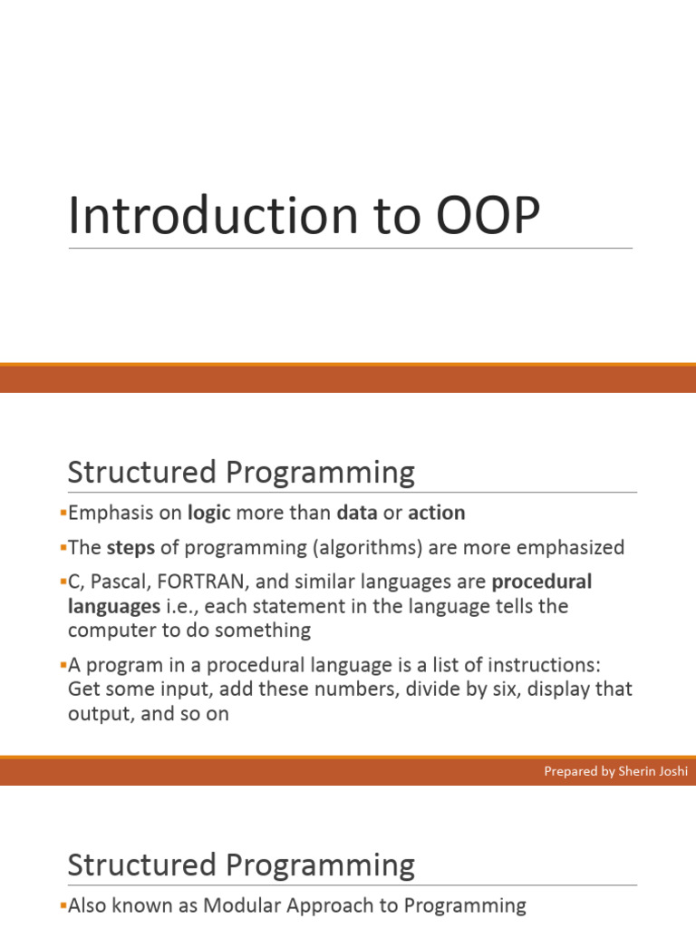 Unit 1 Introduction To Oop Download Free Pdf Class Computer