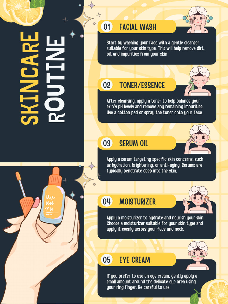 Skincare Routine Infographic Poster | PDF | Wellness