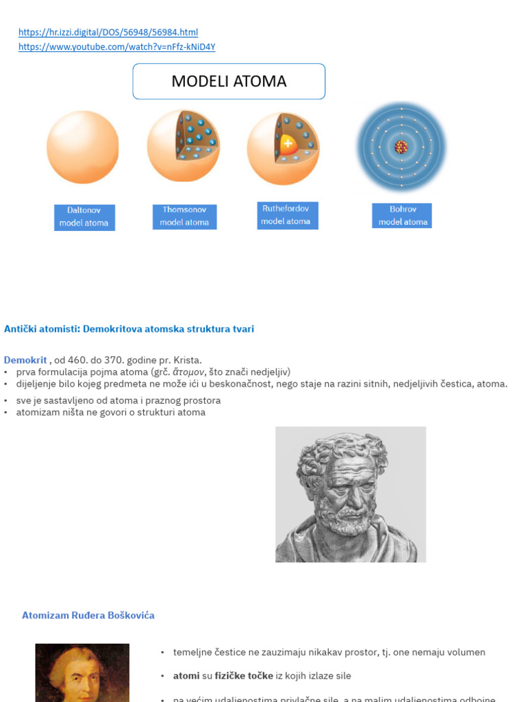 Atom Kroz Povijest | PDF