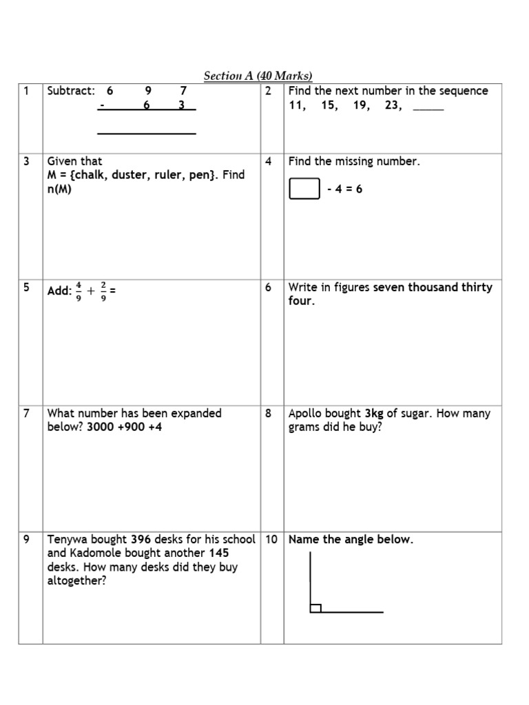 P.4 Maths Eot Iii-Paper Final | PDF | Mathematics