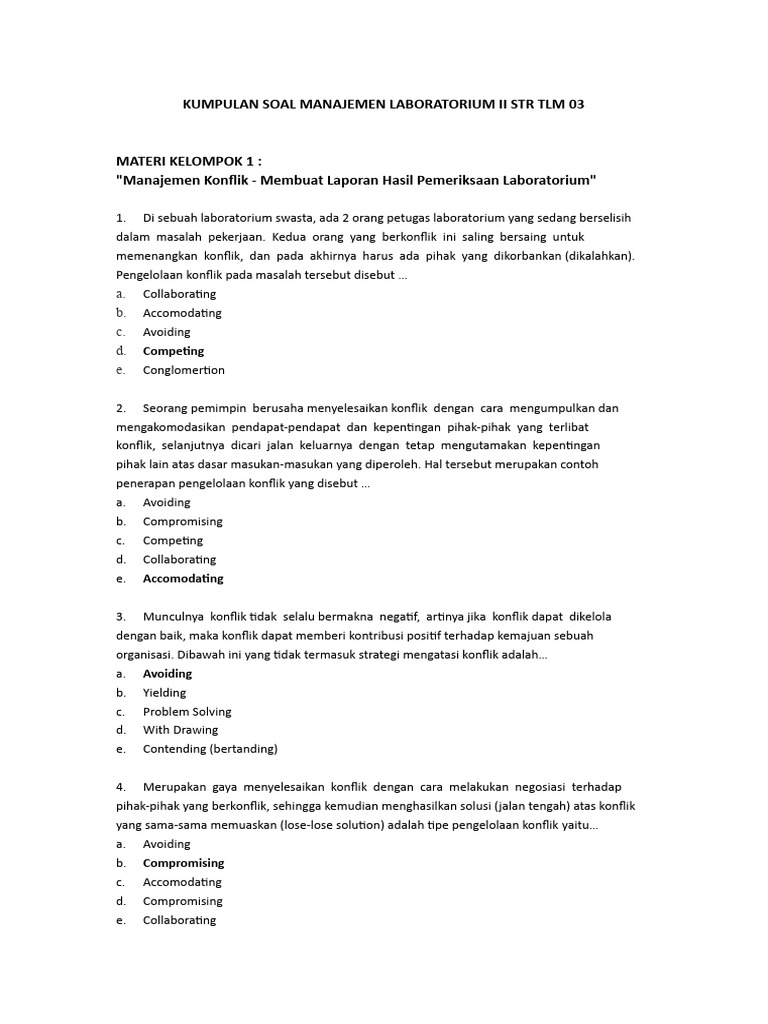 Kumpulan Soal Manlab Ii ST03 | PDF