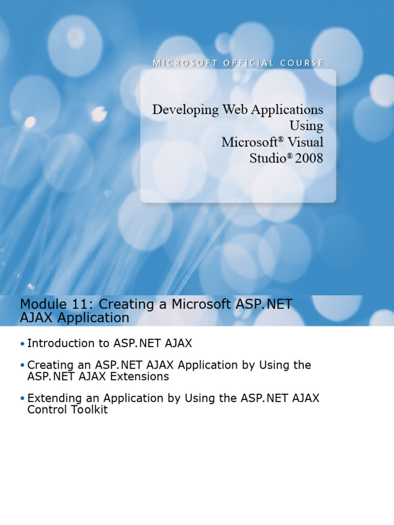 Developing Web Applications Using Microsoft Visual Studio 2008 | PDF | Ajax (Programming ...