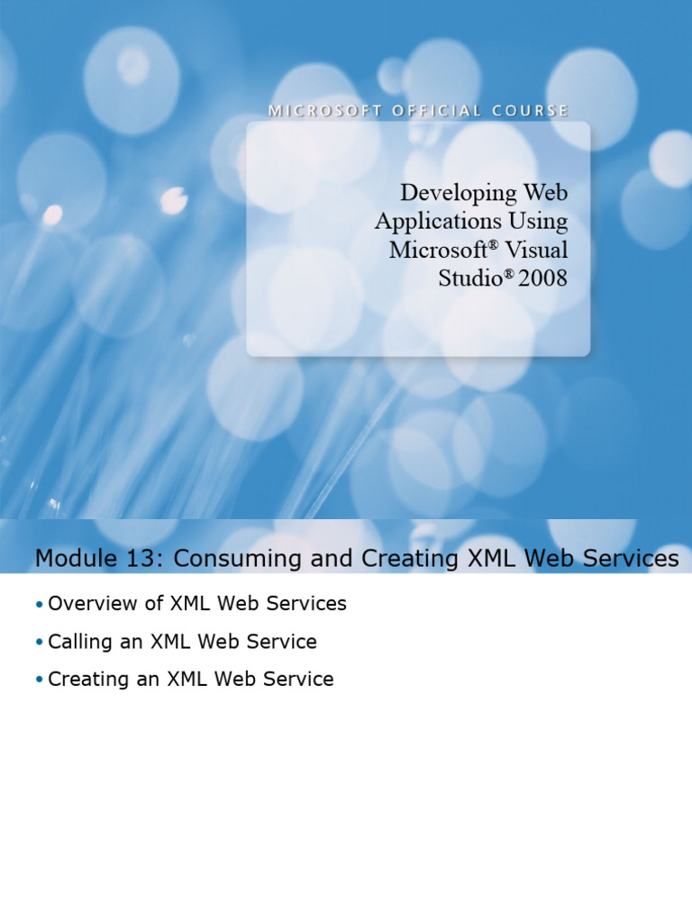 Developing Web Applications Using Microsoft Visual Studio 2008 | PDF | Web Service | World Wide Web